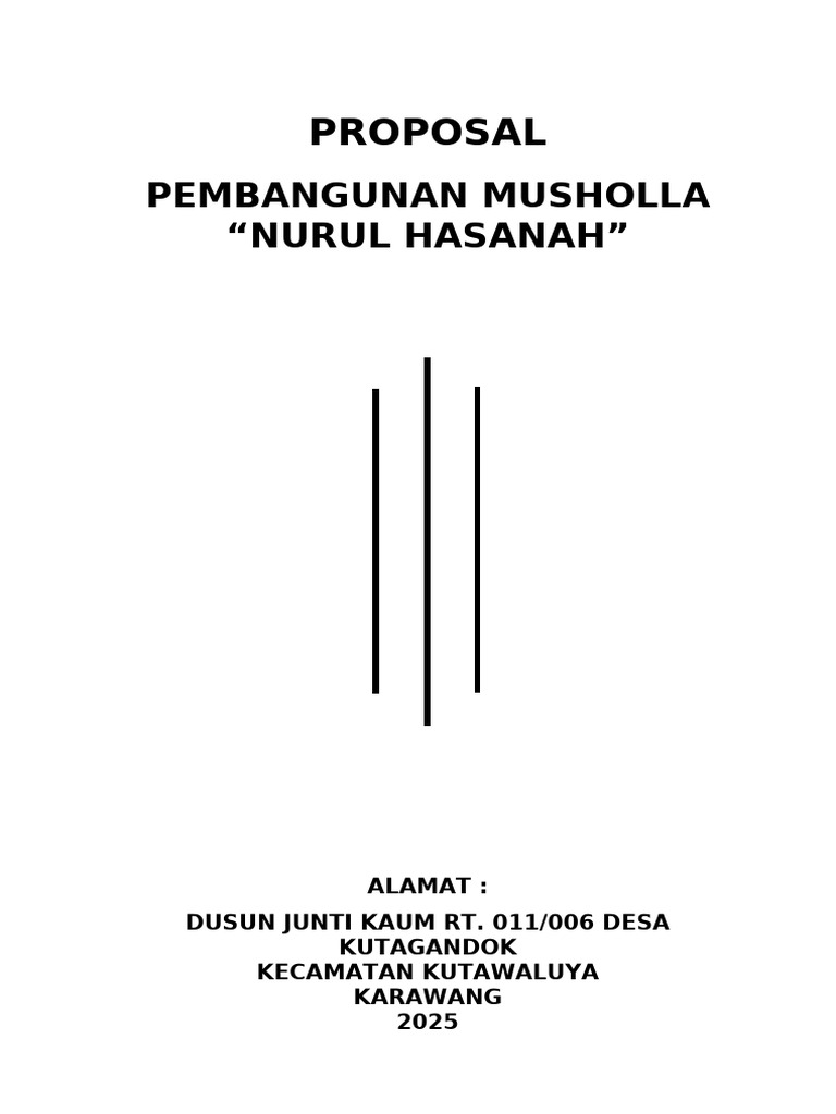 Proposal MUSOLAH Al Ikhlas Kutaraja | PDF