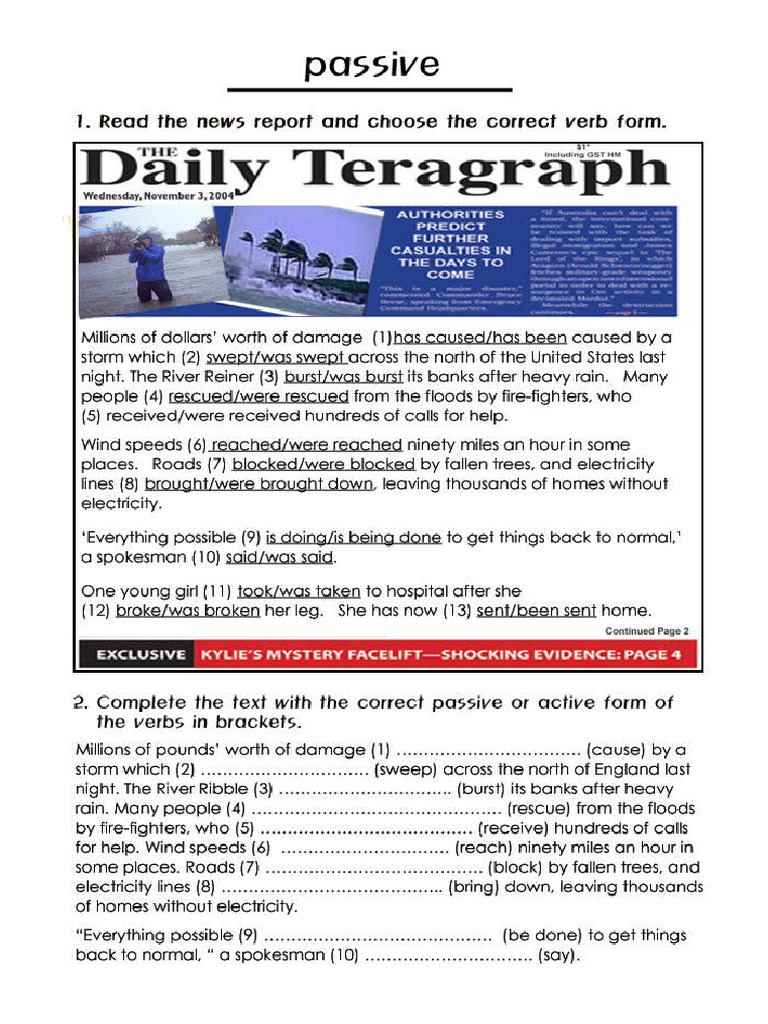 Active and Passive - News | PDF