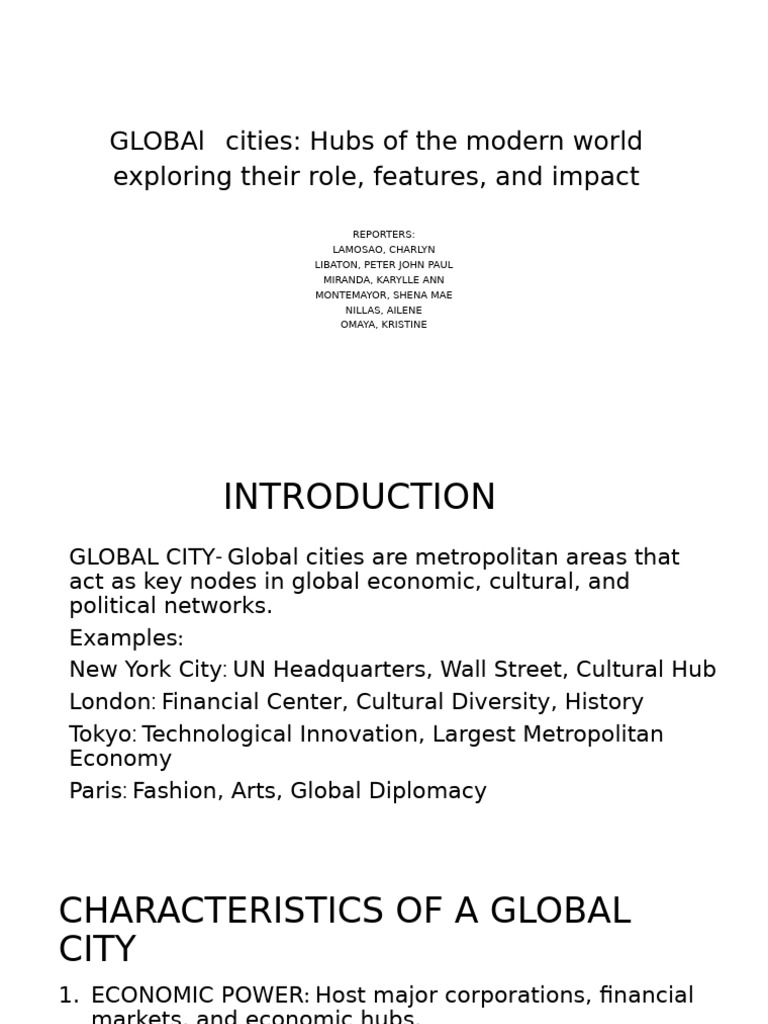 Group4 Globalcities | PDF