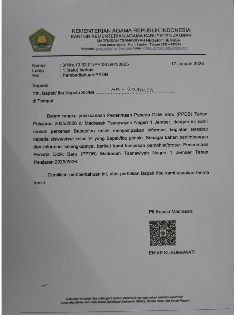 Surat Sosialisasi | PDF