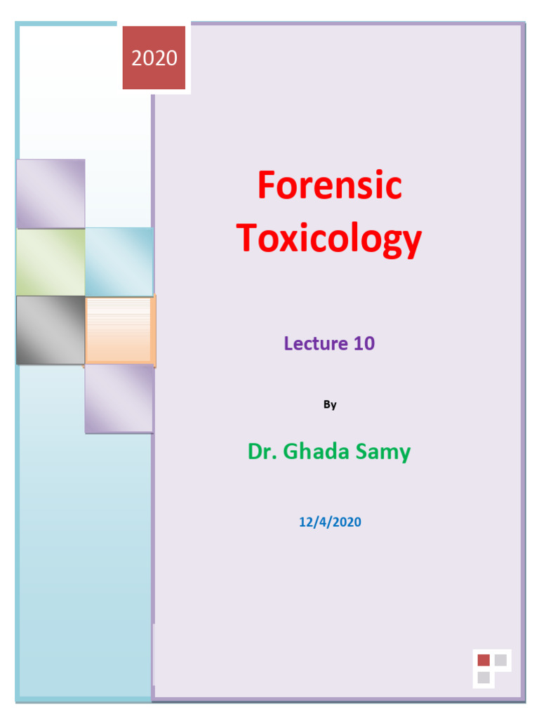 Lec Forensic Toxicology PDF | PDF | Autopsy | Toxicology