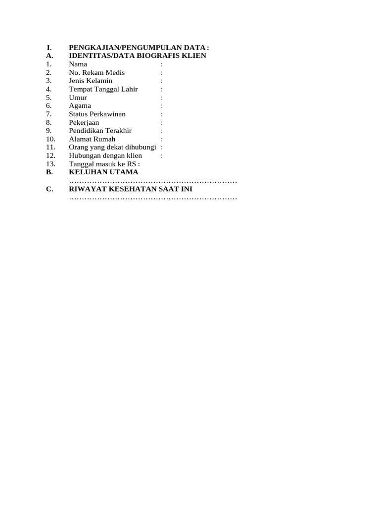 Format Pengkajian Gerontik 2025 | PDF