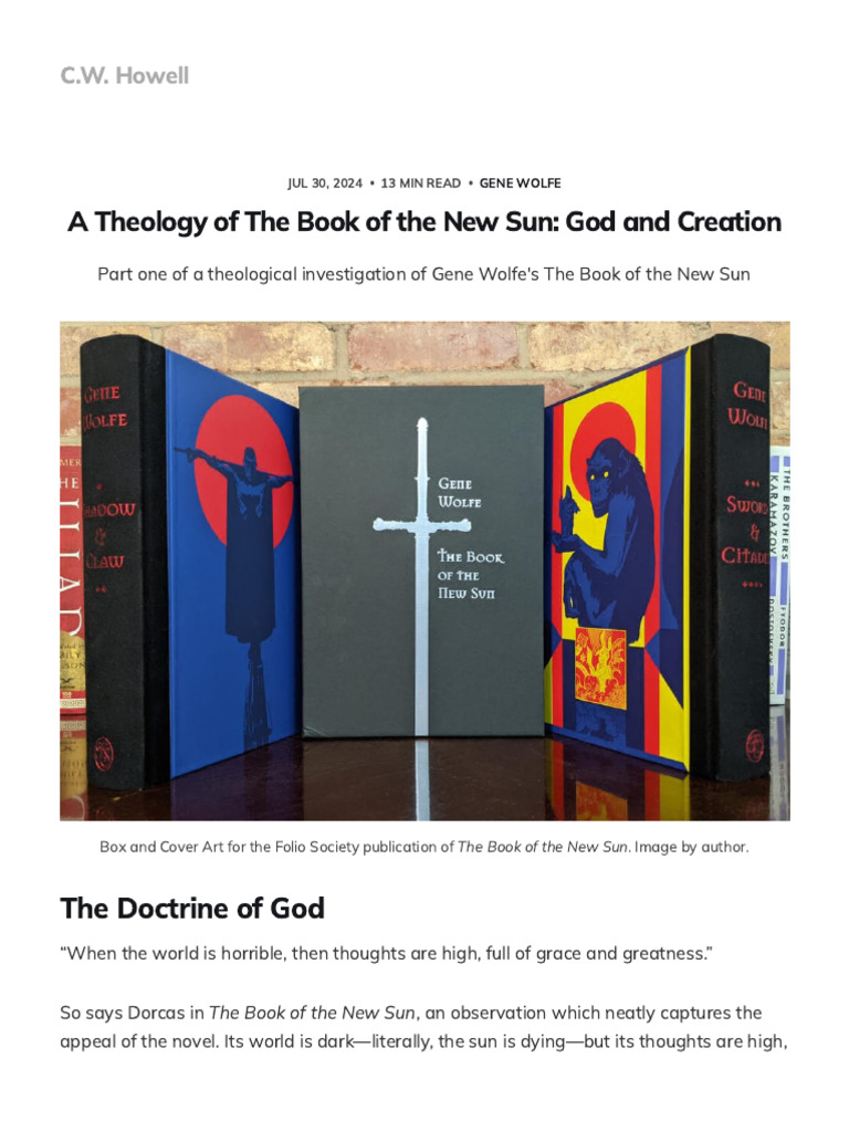 A Theology of The Book of The New Sun - God and Creation. | PDF ...