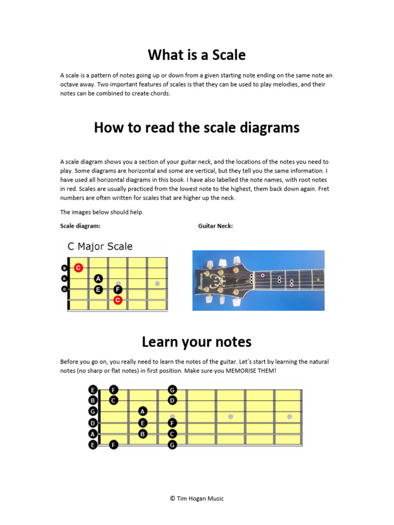 How to Read Guitar Scale Diagrams | PDF