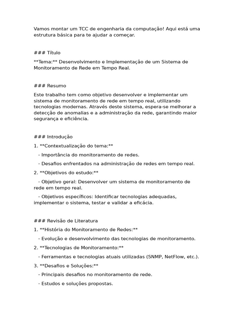 Vamos Montar Um TCC de Engenharia Da Computação | PDF | Informática ...