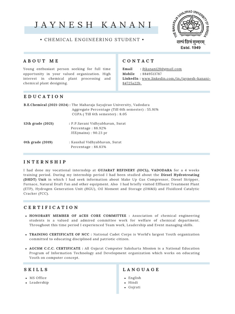 jaynesh kanani resume - Jaynesh Kanani | PDF