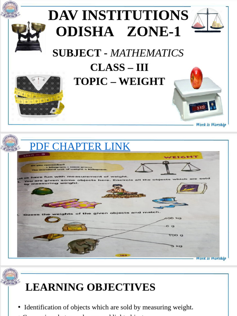 Understanding Weight for Class III | PDF | Weight | Kilogram