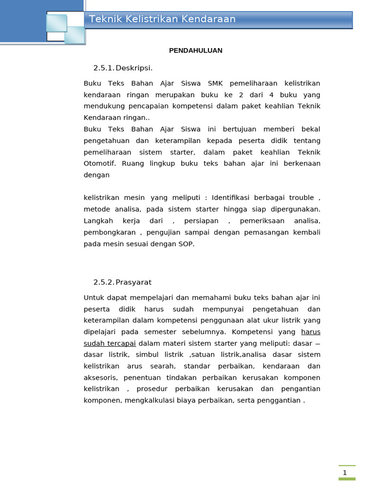 Sistem Kelistrikan | PDF