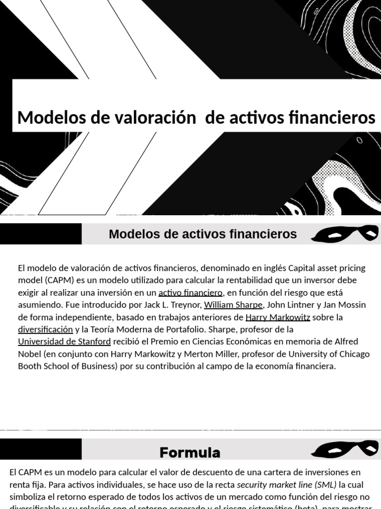 MODELOS_DE_VALORACION_DE_ACTIVOS_FINANCIEROS[1] | PDF | Modelo de fijación de precios de activos ...