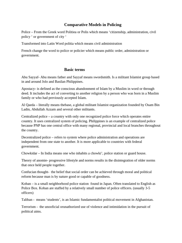 Models in Policing Autosaved 1 | PDF | Police | Royal Canadian Mounted ...