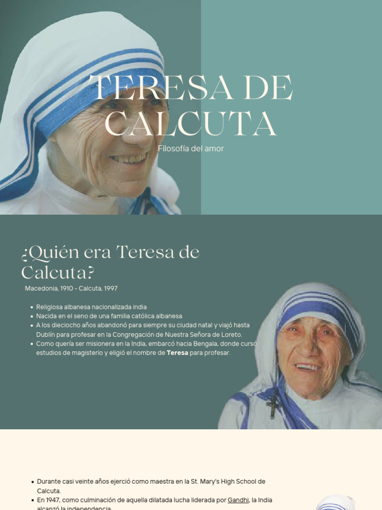 Filosofía del Amor de Teresa | PDF | Amor | Madre Teresa
