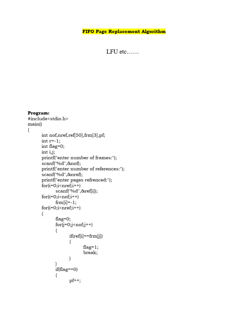 Exp-5 Page Replacement Algorithm | PDF | Computer Standards | Computer Engineering