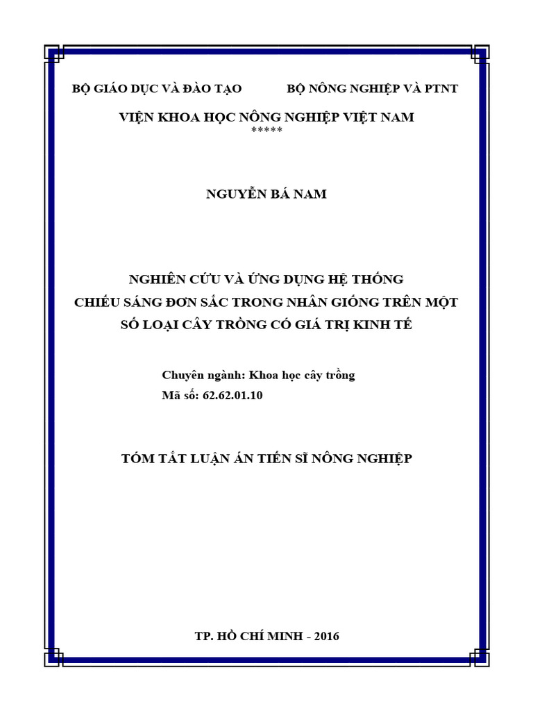 Nguyen Ba Nam-Nc va UD cong nghe chieu sang LED trong nhan giong mot so loai cay trong co gia ...