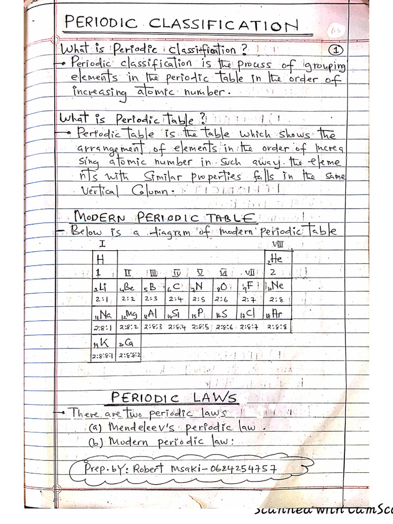 f2 Chem - Periodic Classification (Mastering) | PDF