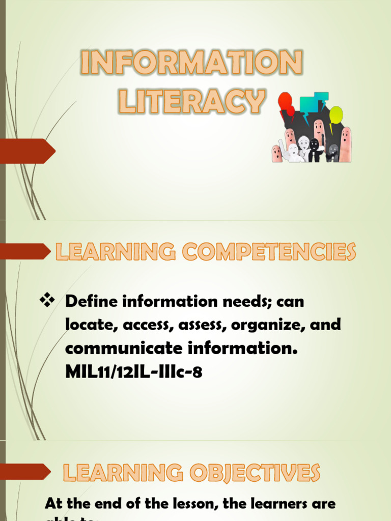 Lesson 3. Information Literacy PDF | PDF | Information | Information ...