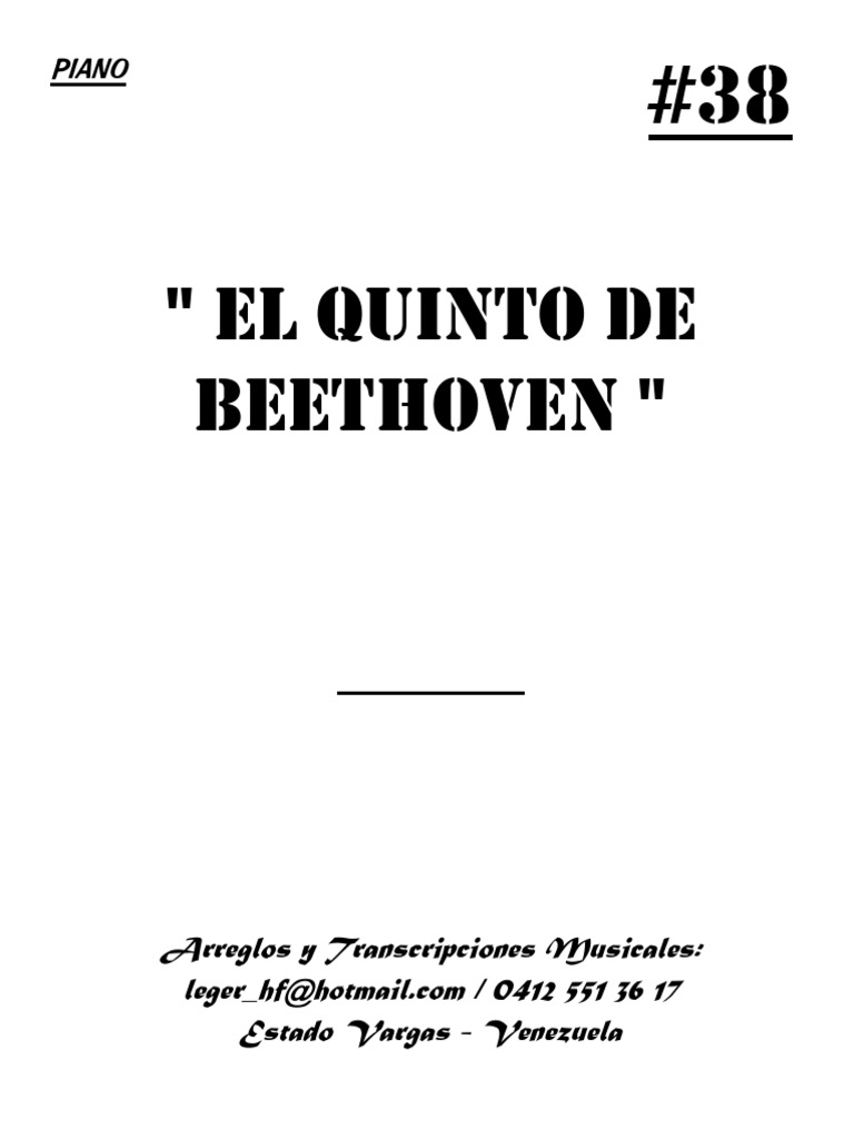 El Quinto de Beethoven - Markolino Dimond | PDF | Orquestas ...