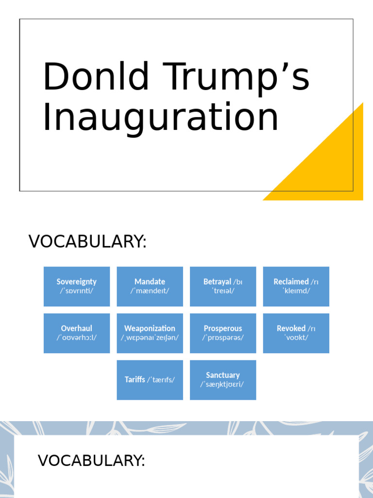 Donld Trump’s Inauguration | PDF