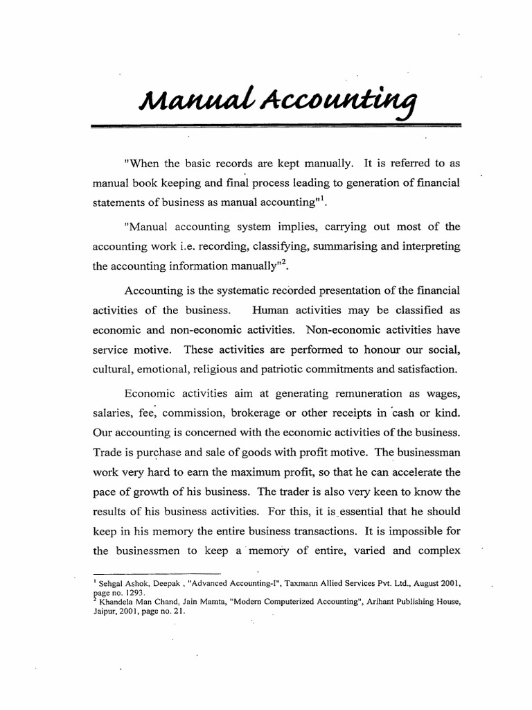 Manual Accounting | PDF | Debits And Credits | Money