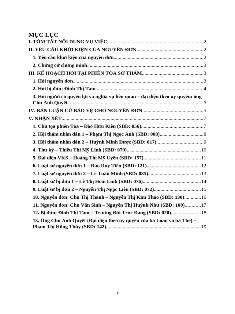 Bài thu hoạch diễn án hồ sơ LS.DS06 | PDF