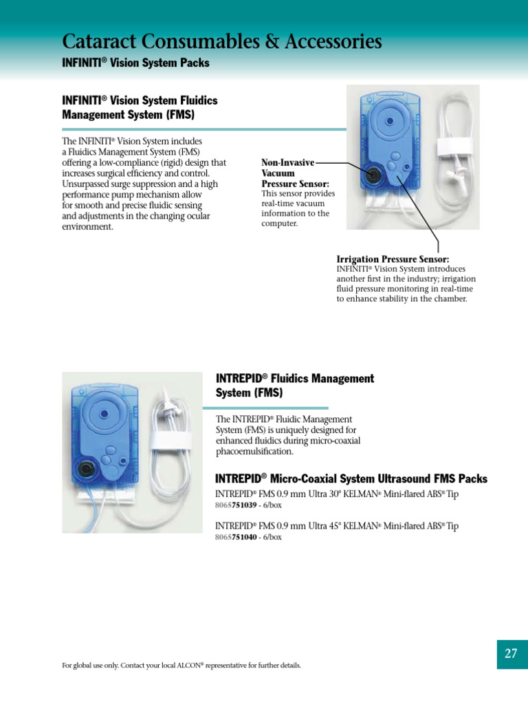 Cataract Consumables & Accessories: Infiniti Vision System Packs ...