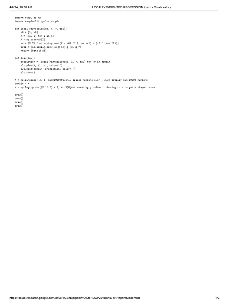 Local Weight Colaboratory | PDF