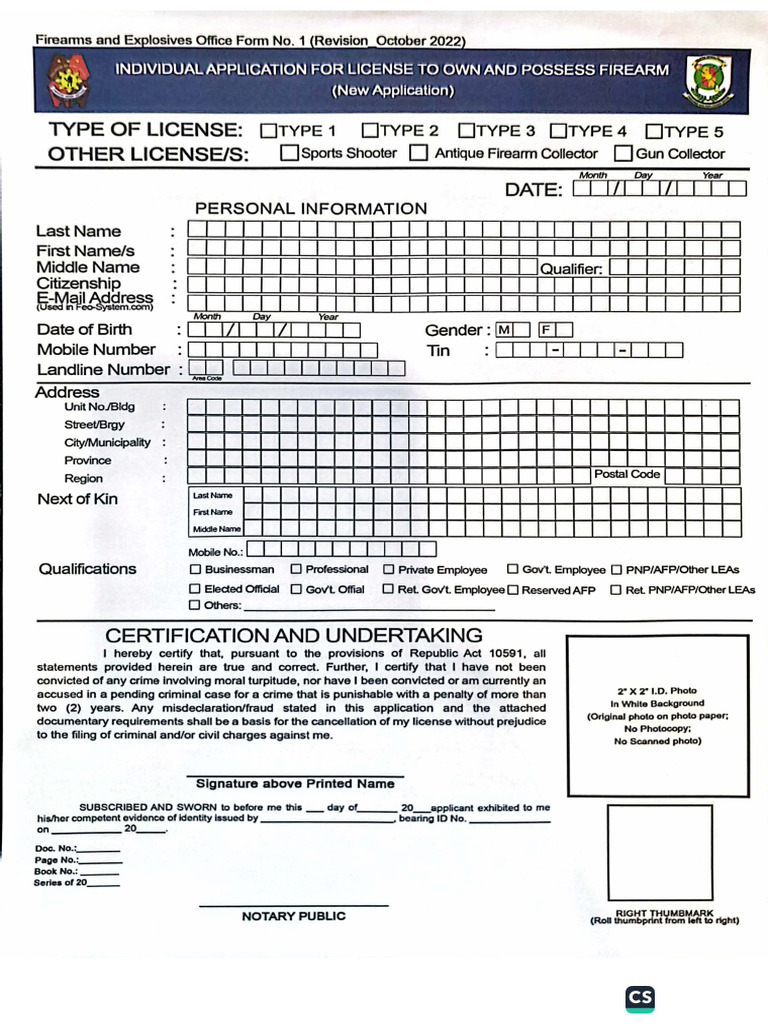 New LTOPF Application Form (11) | PDF