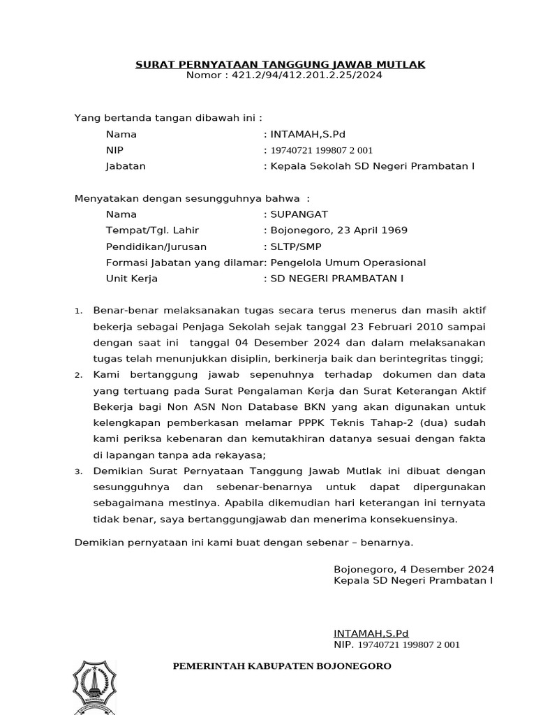 Lampiran Kelengkapan Suket Tahap-2 | PDF