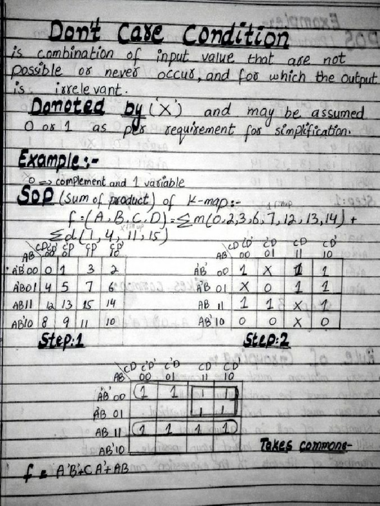 Don't Care Condition (SOP),(POS) | PDF