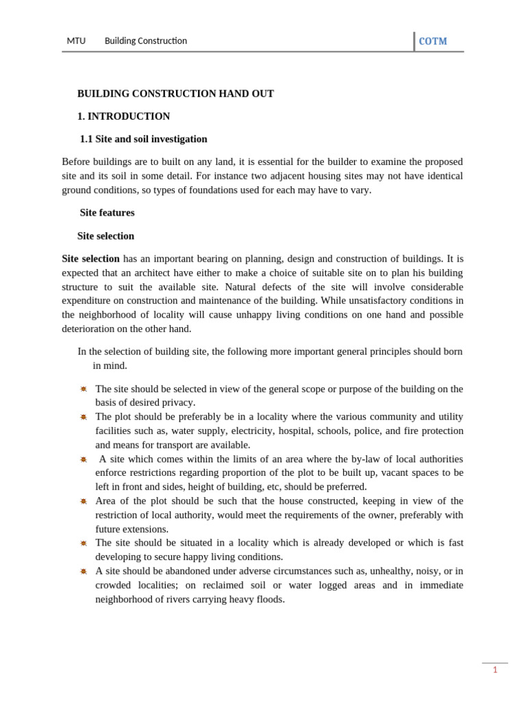 Building hand out | PDF | Deep Foundation | Structural Load