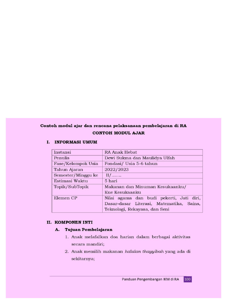 Contoh Modul RA | PDF