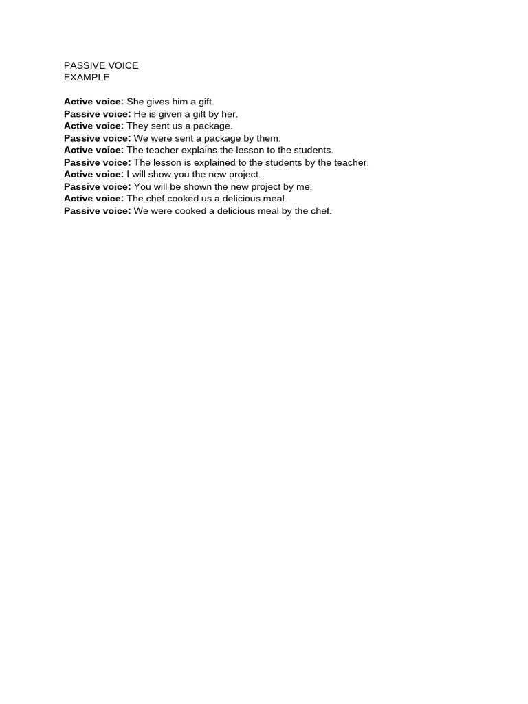 Passive Voice | PDF