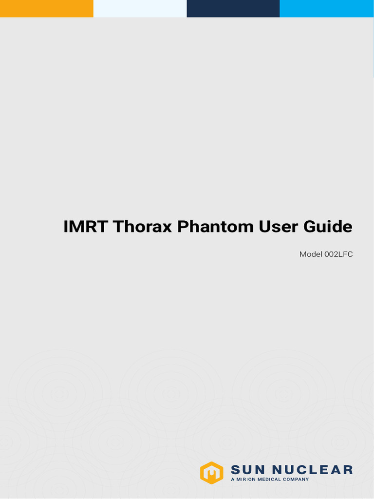 IMRT Thorax Phantom User Guide | PDF | Radiation Therapy | Ct Scan