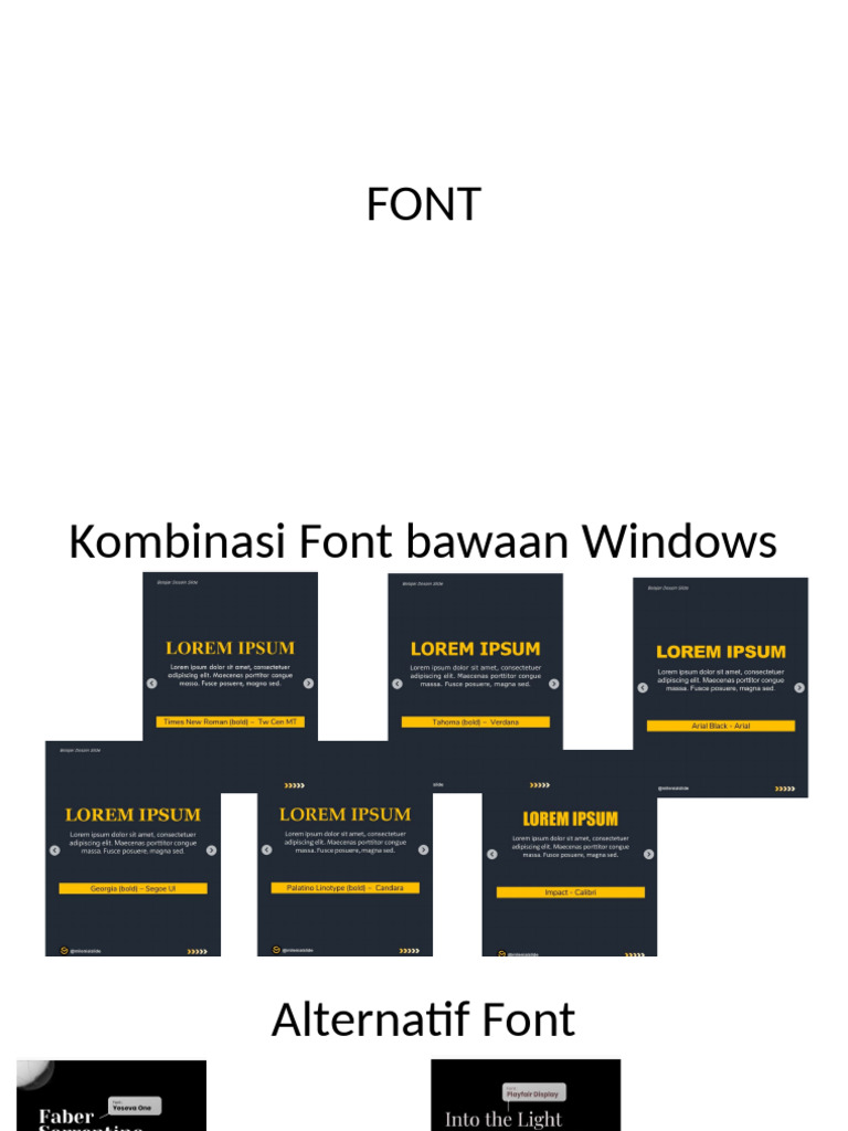 Kombinasi Font | PDF