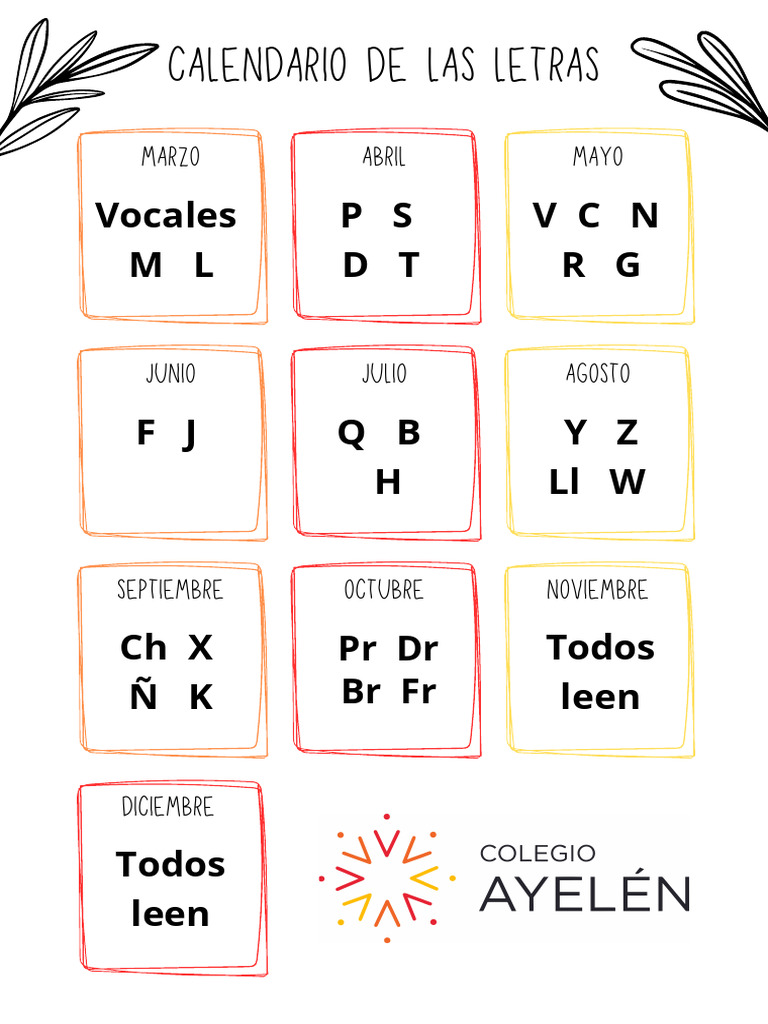 Caledario Letras | PDF