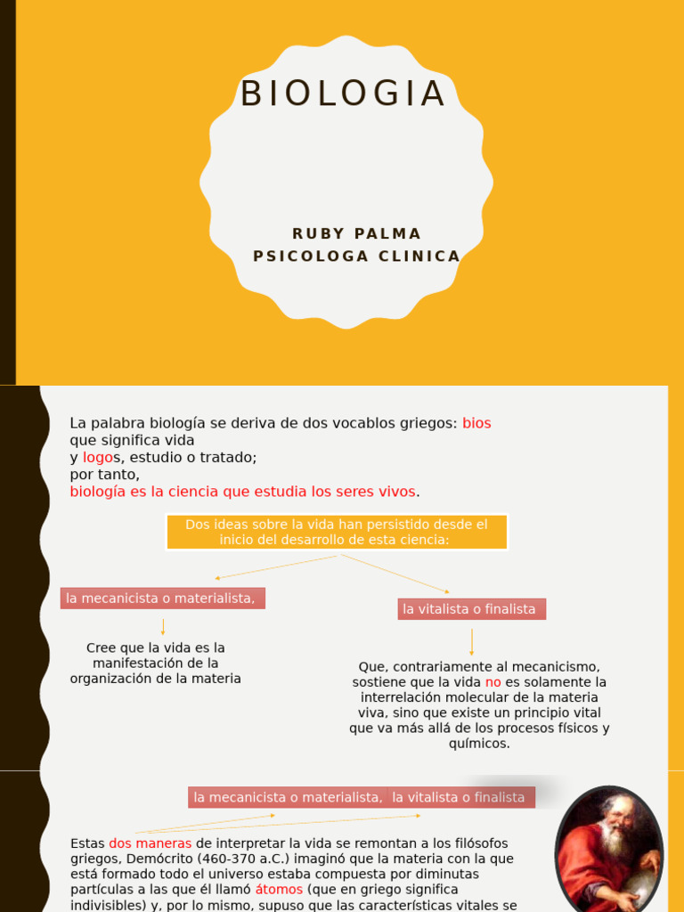 Semana 1 Introduccion A La Biologia | PDF | Biología | Biología Molecular