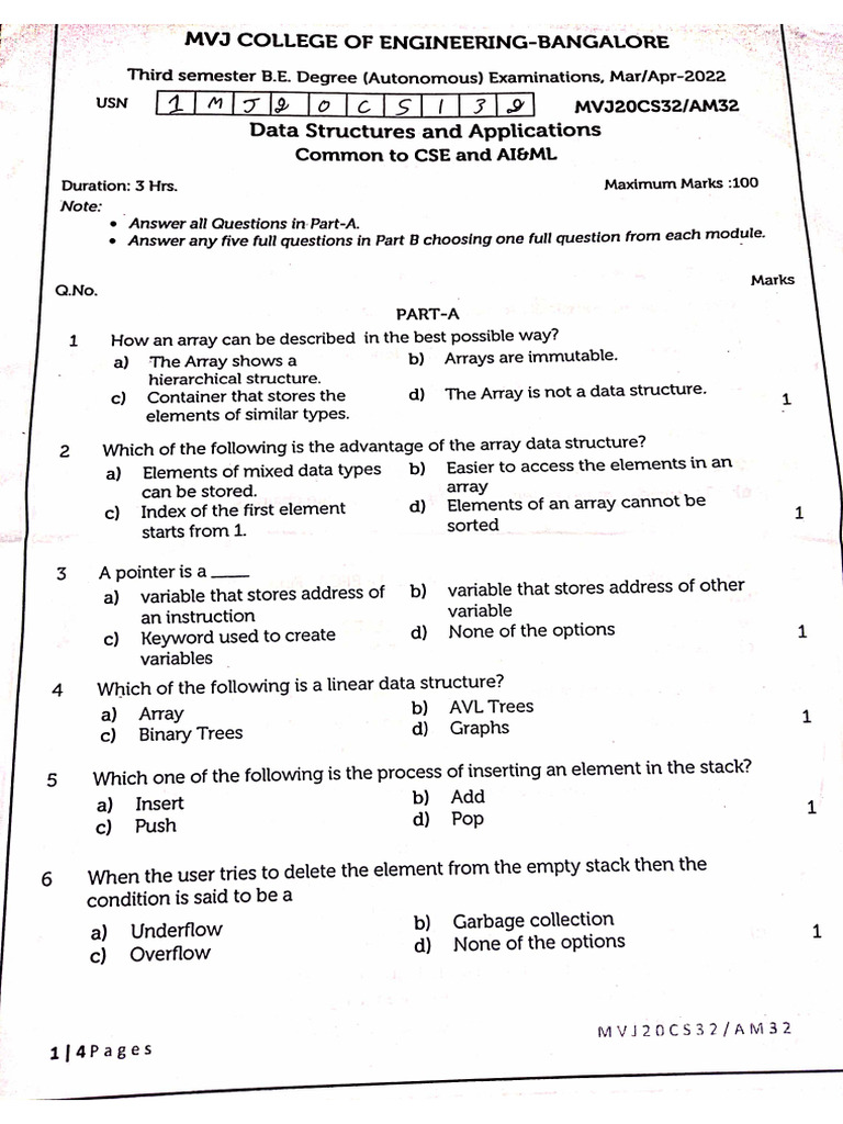 Previous Year QP | PDF