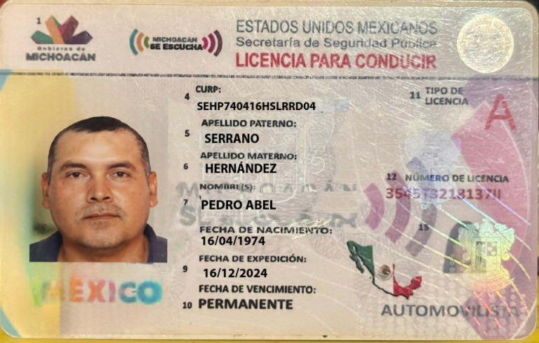 Licencia Chofer | PDF