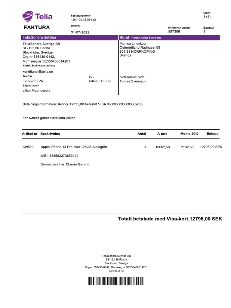 Telia 13 Pro Max | PDF