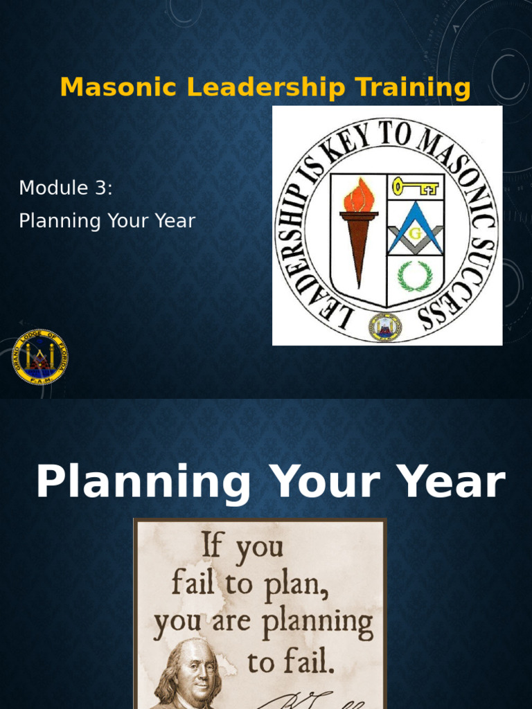 Masonic Lodge Yearly Planning Guide | PDF | Masonic Lodge | Freemasonry