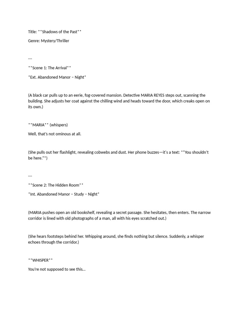 Movie Script Sample | PDF