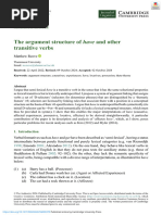 Felser C The Syntax of Cognate and Other Unselected Objects | PDF | Lexical Semantics | Clause