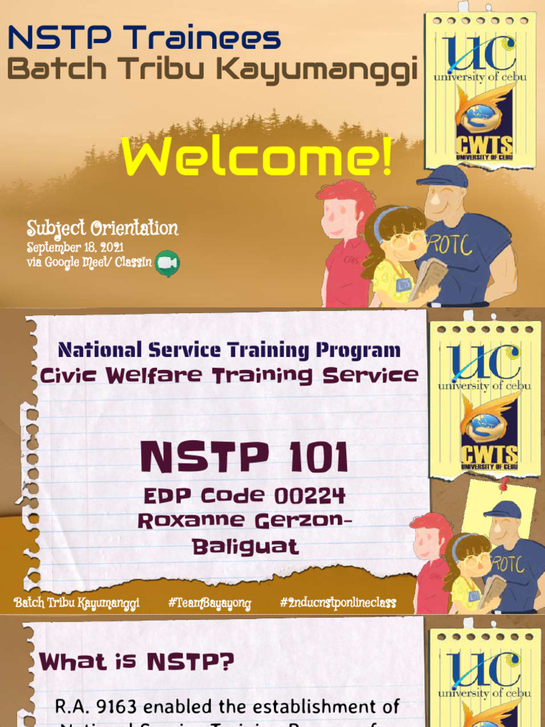 NSTP 101 Course Orientation 00224 | PDF | Human Communication | Learning