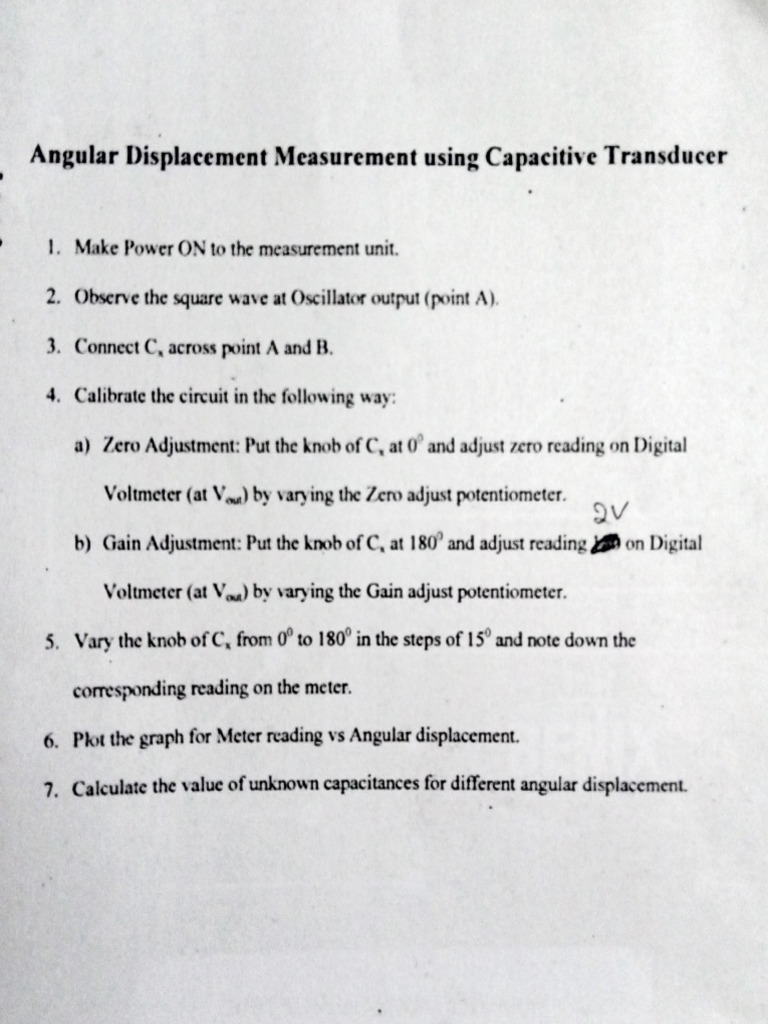 Capacitive Displacement Measurement | PDF | Capacitance | Capacitor