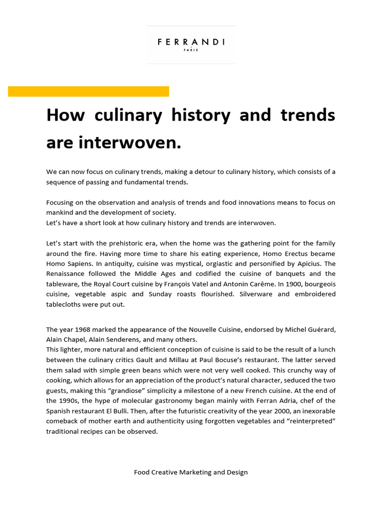 06 How - Culinary - History - and - Trends - Are - Interwoven | PDF ...