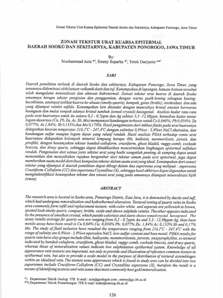 2004_IAGI_Bandung_Zonasi-Tekstur-Urat-Kuarsa | PDF