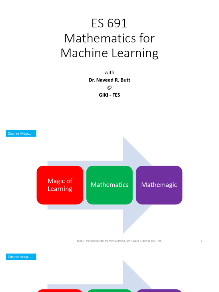 Mathematics for Machine Learning Course | PDF | Principal Component Analysis | Machine Learning