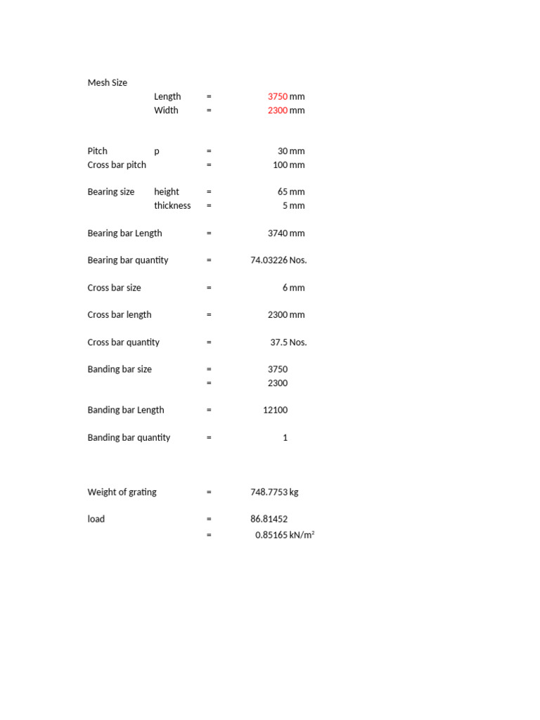 Grating Weight | PDF