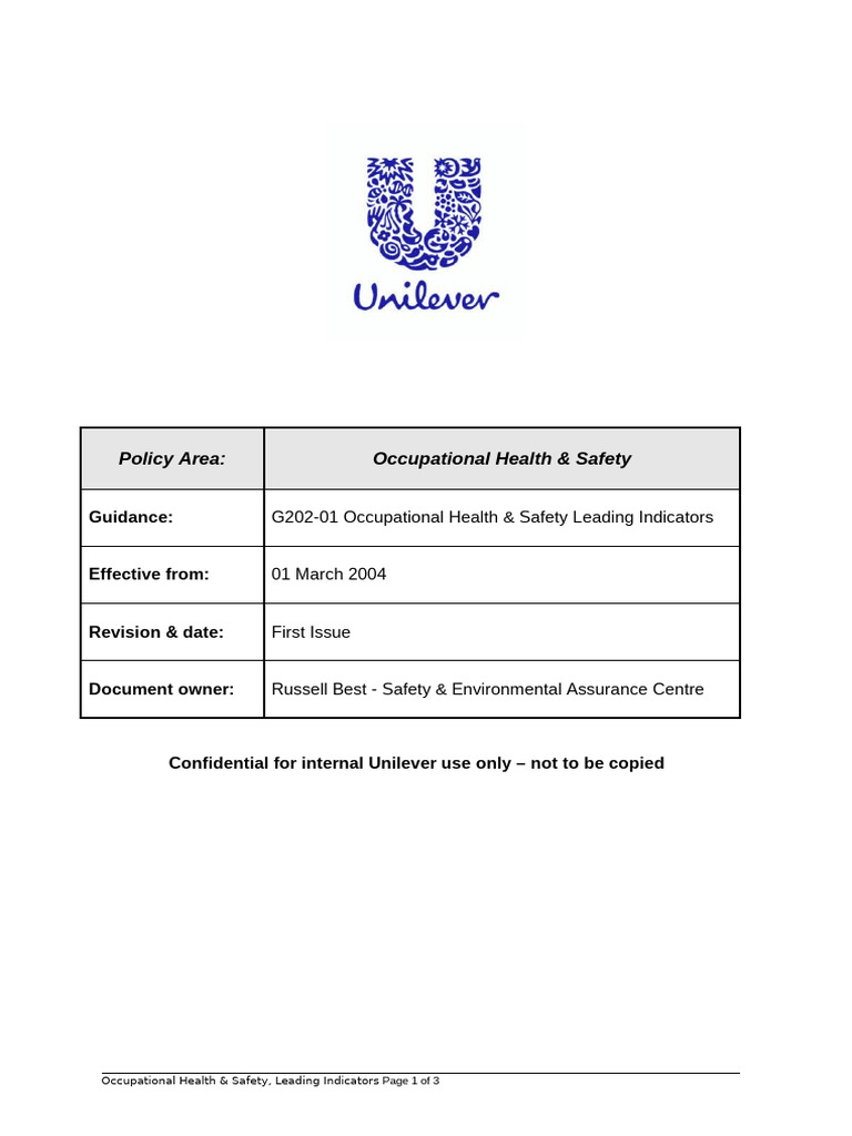 G202-01 Guidance On Occupational Health and Safety Leading Indicators ...