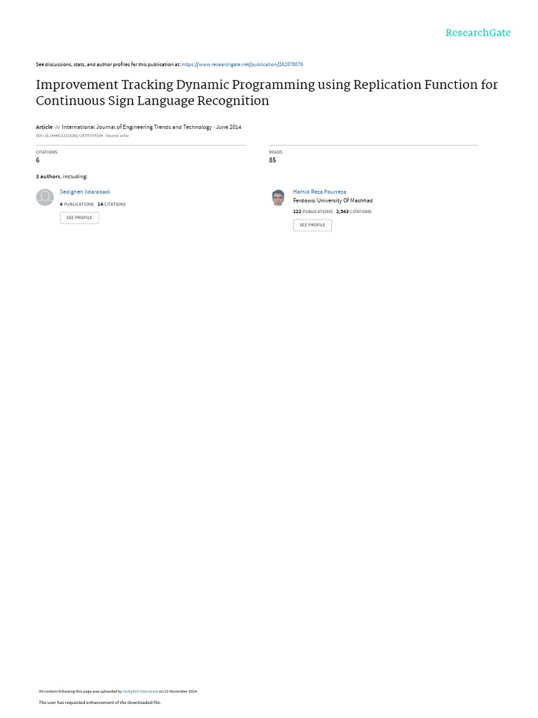 Improvement_Tracking_Dynamic_Programming_using_Rep | PDF | Image Segmentation