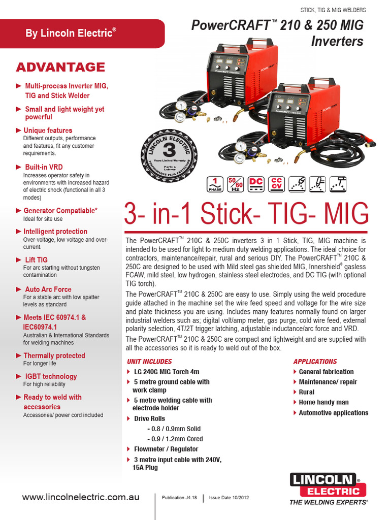 Powercraft 250c 4471 Brochure | PDF | Welding | Construction